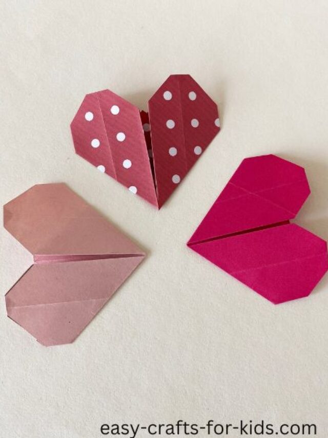 How to Make Origami Love Hearts - Easy Crafts For Kids