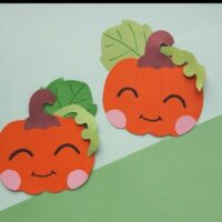 Cute Pumpkin Face Craft - Easy Crafts For Kids