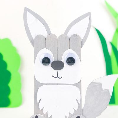 Cute Artic Fox Crafts – Make a Popsicle Stick Fox - Easy Crafts For Kids