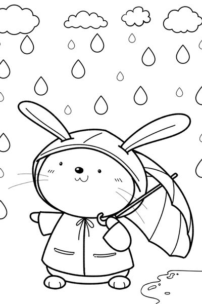 Very Cute Bunny Coloring Pages for Kids