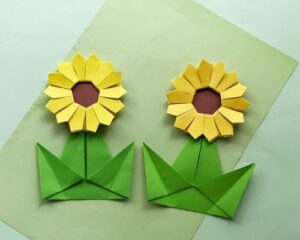 Easy Origami Sunflower – Origami Sunflower Instructions - Easy Crafts ...